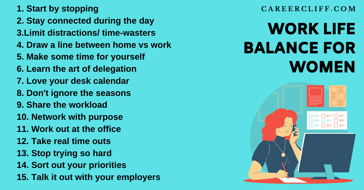 30 Effective Tips on Work Life Balance for Women - CareerCliff